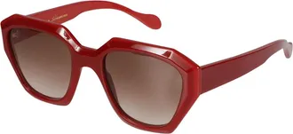 K&agrave;dor Lunettes de soleil oversize Marilyn K-S - Femme - Accessoires - Rouge - Taille: 53 MM