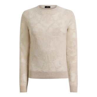 Etro Femme, Pulls, Beige, Taille: 38 FR Col rond