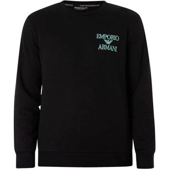 Emporio Armani Iconic Terry Sweatshirt - - Knitwear - Herren - Schwarzk - 2XL
