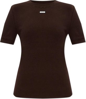 Entire studios Entire Studios, Femme, Tops, Brun, Taille: 40 FR Logo T-Shirt