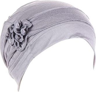 Generic Chapeau pour femme - Chapeau de perles - Chapeau musulman - Cancer - Chimio - Bandeau pour homme, gris, S