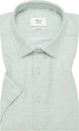 Eterna Kurzarmhemd aus Baumwolle und Leinen, Modern Fit in