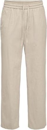 Only & Sons Onssinus Loose 0007 Pantalon Noos Lin Tissu, Doublure argentée, XXL Homme