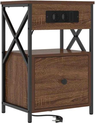 vidaXL Nachttisch Braune Eiche 40 x 31 x 60 cm Holzwerkstoff Vidaxl