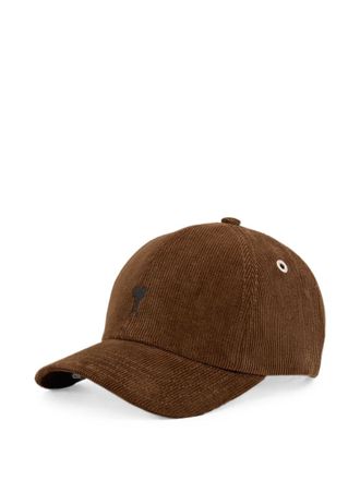 Ami Ami de Coeur Embroidered Baseball Cap - Brown