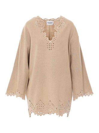 Isabel Marant Robe Au Genou - Beige