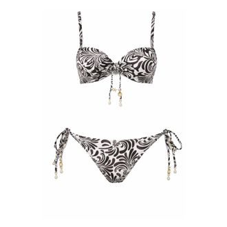 Twinset Push-up Bikini-Set mit Perlen-Details - - Swimwear - Damen - Mehrfarbig - XL
