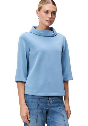 Zero Sweatshirt Damen mit weitem Rollkragen Plain/ohne Details