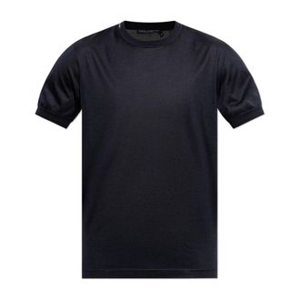 Dolce & Gabbana Homme, Tops, Bleu, Taille: L T-shirt en soie
