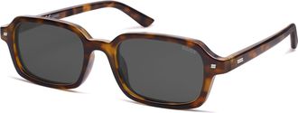 Sojos Retro Polarisierte Rechteckige Sonnenbrille Damen Herren Vintage Trendy Shmal Quadratisch Sonnerbrillen mit UV400 Schutz SJ2610