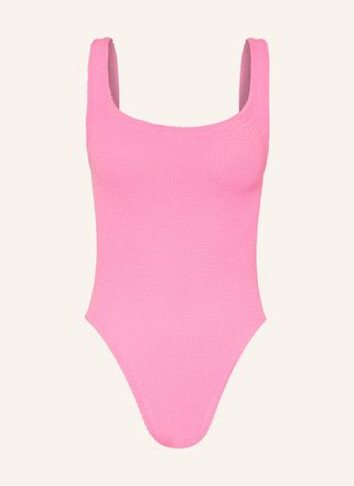 Hunza G Badeanzug Square Neck pink