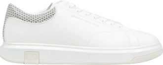 A|X Armani Exchange Homme, Chaussures, Blanc, Taille: 43 1/2 EU Baskets avec d&eacute;tail &agrave; larri&egrave;re