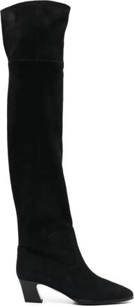 Aquazzura Femme, Chaussures, Noir, Taille: 39 EU Over-the-Knee Suede Bottes