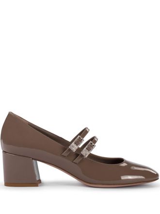 Le Silla escarpins Danielle 50 mm en cuir verni - Marron