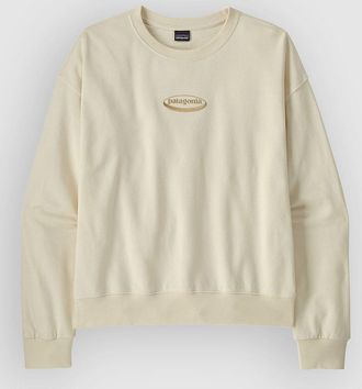 Patagonia 95 Oval Logo Daily Crew Sweater wool white