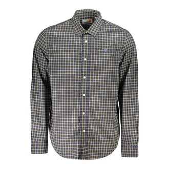 Timberland Homme, Chemises, Multicolore, Taille: S Chemise &agrave; carreaux bleue &agrave; manches longues