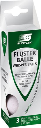 SUNFLEX Tischtennis Fl&uuml;sterball 40+ | Schaumgummiball mit super Rebound - sehr Windstabil | F&uuml;r leises Tischtennis Spielen | langsamer Tischtennisball