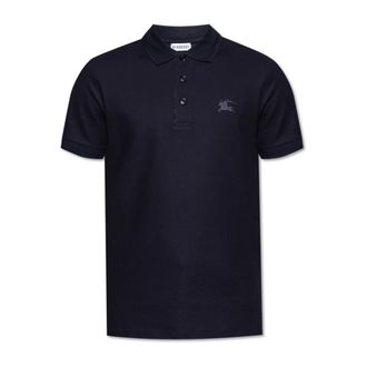 Burberry Homme, Tops, Bleu, Taille: 2XL Polo avec logo brod&eacute;
