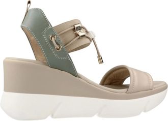 Nero Giardini Femme, Chaussures, Beige, Taille: 37 EU Sandalia Plataforma Nappa
