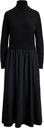 Ralph Lauren Wool-bodice Crepe Dress