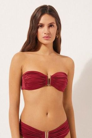 Calzedonia Bandeau-bikini-top Shiny Satin Rot