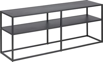 AC Design Furniture Nino TV Tisch, B: 120 x H: 46 x T: 30 cm, Schwarz, Metall, 1 Stk