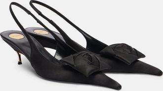 Saint Laurent Slingback-Pumps Dakota 50 aus Satin