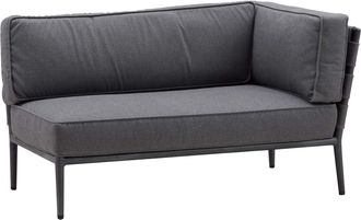 Cane-Line Conic Sofa Modul 2-Sitzer Links, grau Cane-line Air Touch Gestell Aluminium BxHxT 140x82x82cm
