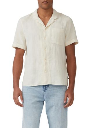 s.Oliver Resort Fit: Luftiges Kurzarmhemd aus Musselin