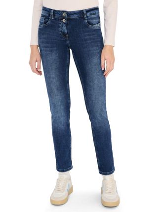 Cecil Jeans im Slim Fit mid Blue Used wash 33