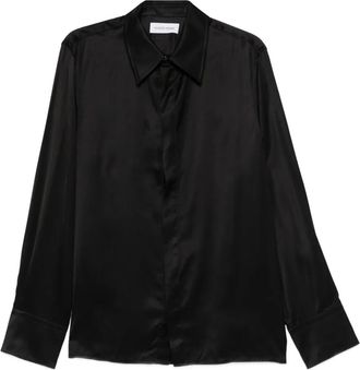 Marine Serre long-sleeved shirt - Schwarz
