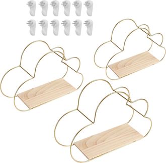 Generico Floating Hängeschränke für die Wand, schwimmende Regale, 3 Stück, moderner Kleiderständer, Heimdekoration für Wohnzimmer, Küche, Organisation und Aufb