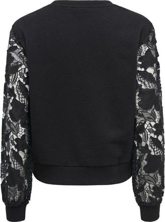 Only Sweatshirt ONLSTILLA L/S LACE SLEEVES CS SWT Baumwollmischung, regular fit