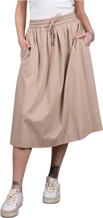 Circolo 1901 Femme, Jupes, Beige, Taille: 40 FR Midi Skirt