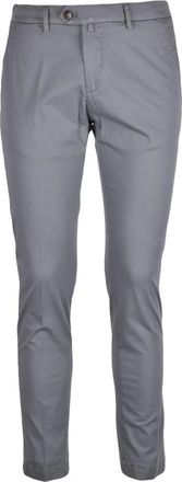 BRIGLIA 1949 Homme, Pantalons, Gris, Taille: S Classico Chinos