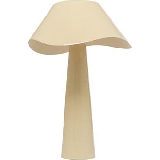 Kare Design Design Tischlampe Cloudy Rund Ecru, 49cm Höhe, Weiß, Beige, Edelstahl, Metall, Moderne Tischleuchte, Büro, Wonzimmer, keine Leuchtmittel inklusive, 49