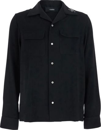 Amiri Homme, Chemises, Noir, Taille: XL Chemise habill&eacute;e &agrave; poche ronde