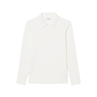 Lacoste Polo L.12.D Stretch Mini Piqu&eacute; Coupe Ajust&eacute;e - Femme - Tops - Blanc - Taille: 30 FR