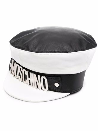 Moschino casquette bicolore &agrave; logo - Noir