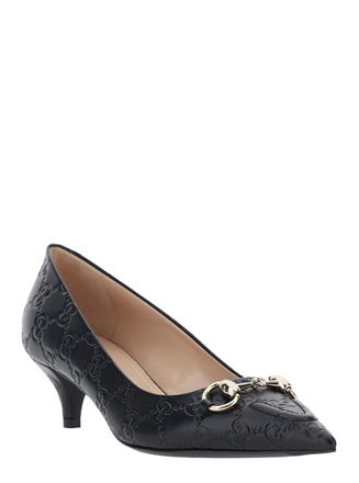 Gucci Womens Pumps Erin Black Leather Calf