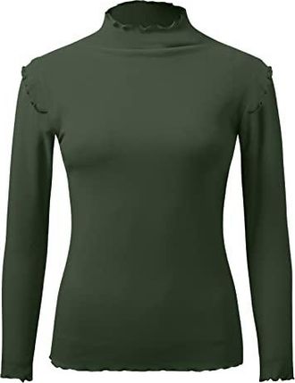 Generic sous Pull Femme Haut Thermique Femme sous Pull Thermique Femme Doux Glamour T Shirt Thermique Col Roul&eacute; C&ocirc;tel&eacute; Bross&eacute; Basique Cozy Et Styl&eacute; pour Super