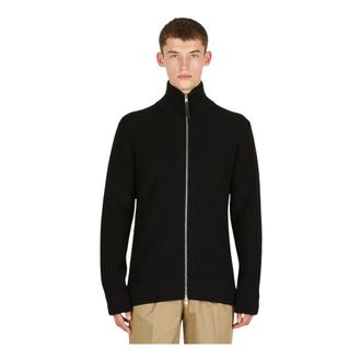 Maison Margiela Homme, Pulls, Noir, Taille: L Pull Zipp&eacute; sur le Devant