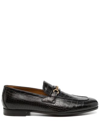 Tom Ford Loafer mit Kroko-Optik - Braun