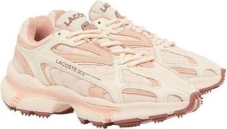 Lacoste L003 2K24 Sneaker f&uuml;r Damen, Wildleder, Klobiger Absatz (Pink)
