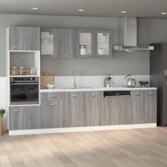 vidaXL Vidaxl - Armoire de plancher Sonoma gris 60x46x81,5 cm Bois ding&eacute;nierie