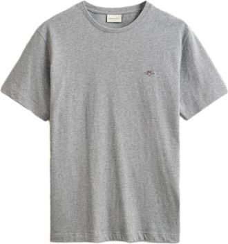 GANT Gant Herren REG Shield SS T-Shirt, Grey Melange, 5XL