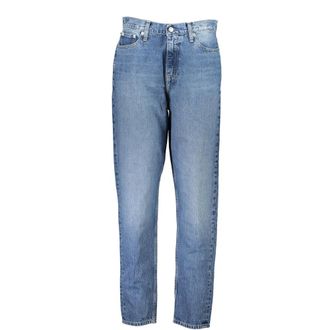 Calvin Klein Blaue Baumwoll Mom Jeans Wascheffekt - - Jeans - Damen - Blau - W24 L30