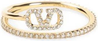 Valentino Garavani Ring - Gold-Tone Brass Ring - Gr. 13 - in Gold - für Damen