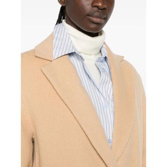 Vince Tailored Wool Blend Coat - Beige