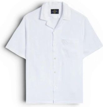 Portuguese Flannel Homme, Chemises, Blanc, Taille: S Linen Camp Collar
